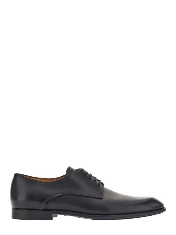 FERRAGAMO Lace-up Leather Derby Shoes - Brown