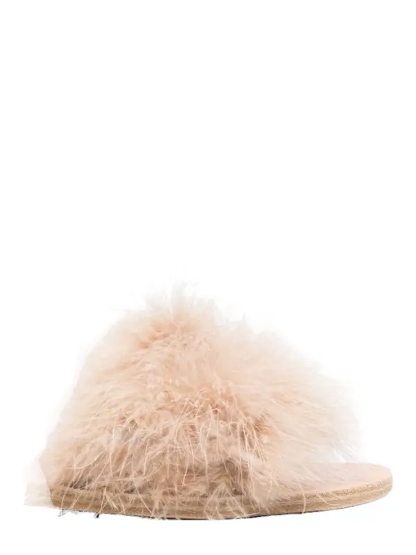 ANCIENT GREEK SANDALS Mia Marabu Flat Sandals - Neutrals