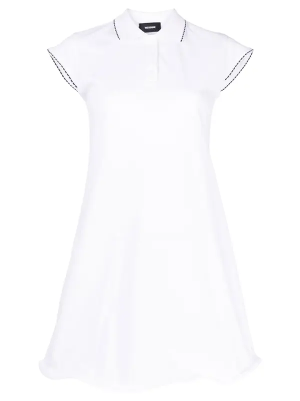 We11Done Contrast-stitching Shirt Dress - White