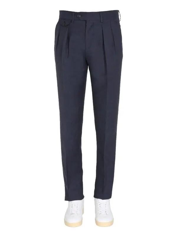 LARDINI Regular Fit Trousers - Blue