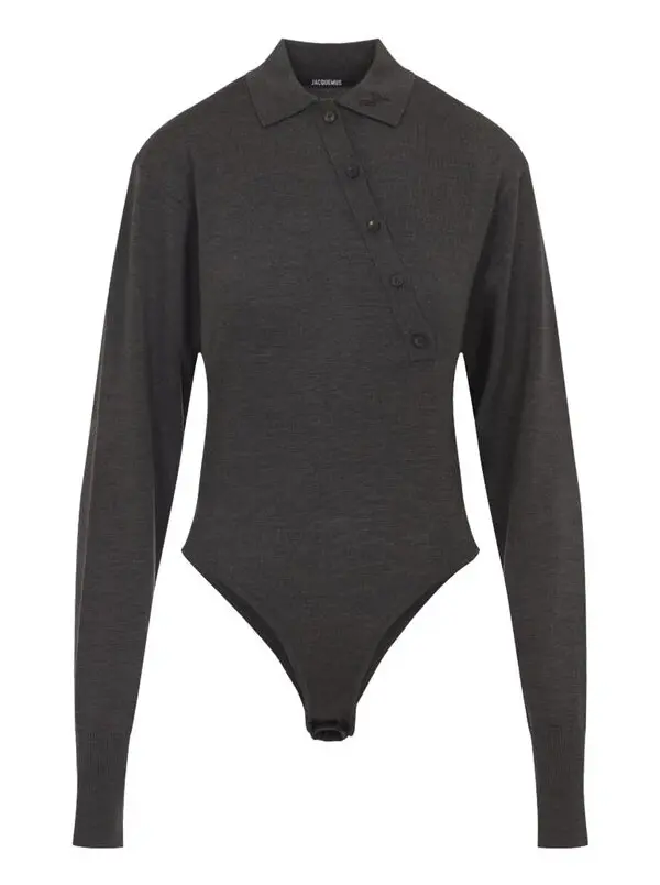 Jacquemus The Tordu Merino Wool Body - Brown
