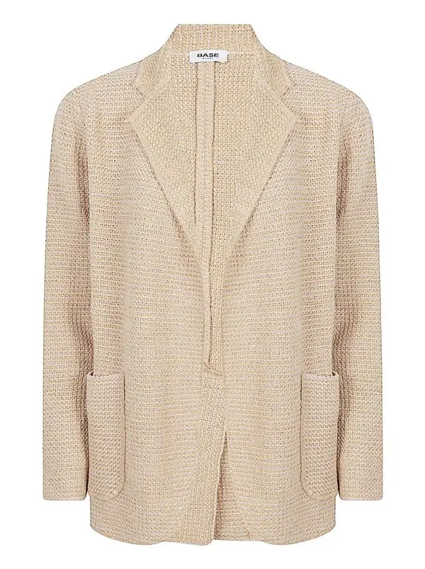 BASE Cotton-blend Blazer Jacket - Beige