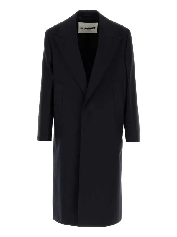 JIL SANDER Wool Coat - Blue