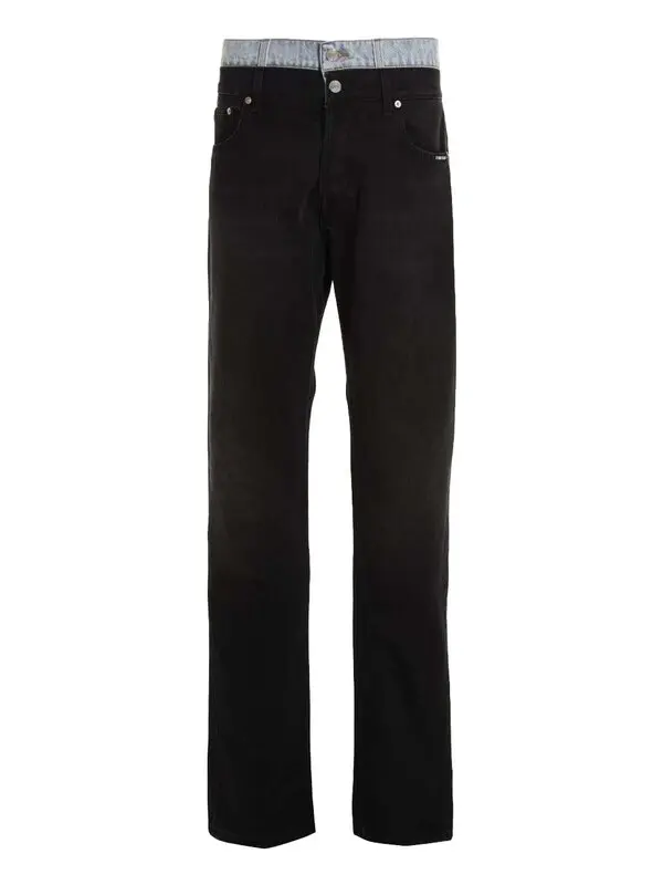 VTMNTS Double Waisted Denim Jeans - Multicolor