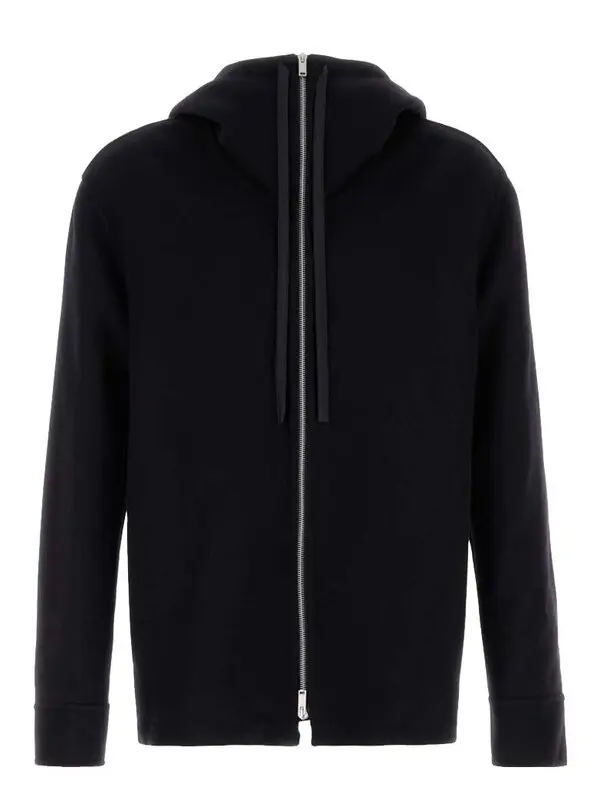 JIL SANDER Midnight Cashmere Cardigan - Blue