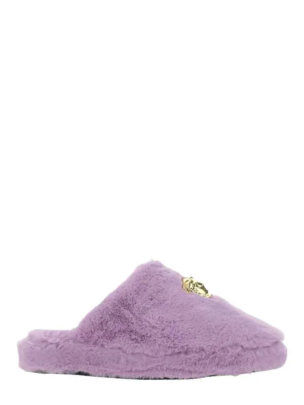 Versace Eco Fur Slippers - Purple