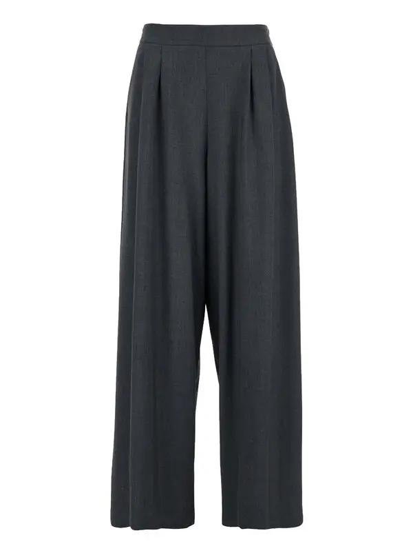 PLAIN Oversized Fabric Pants - Grey