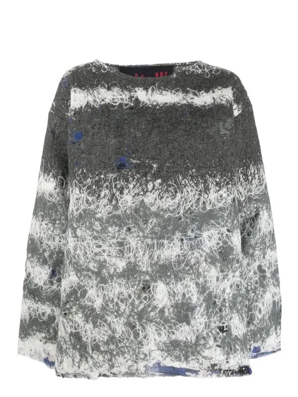 VITELLI Reversible Doomboh Sweater - Moke On (lilac Plant) Silk