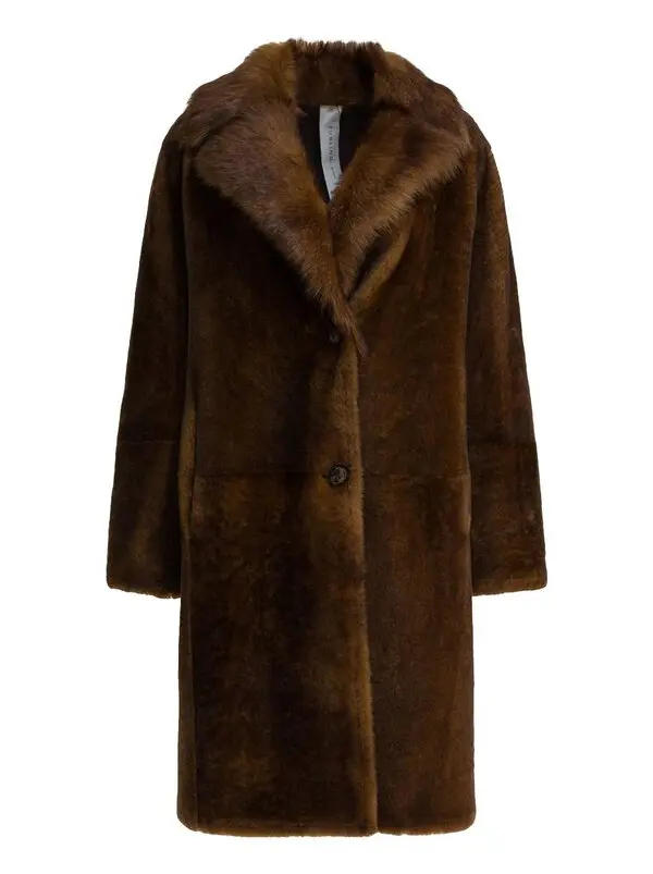 FURLING BY GIANI Double-breasted Mink Coat - Brown