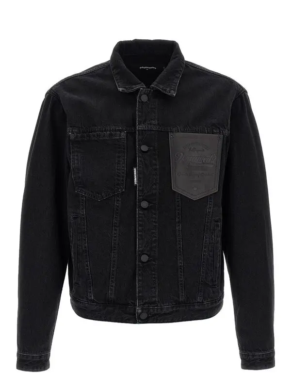 Dsquared2 Denim Trucker Jacket - Black
