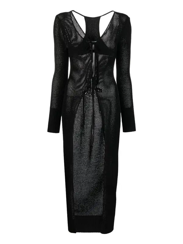 ANDREĀDAMO Knit Long Cardigan - Black