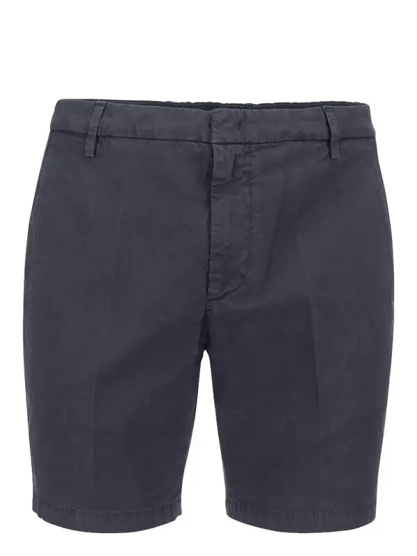 DONDUP Manheim Cotton Blend Bermuda Shorts - Night Blue