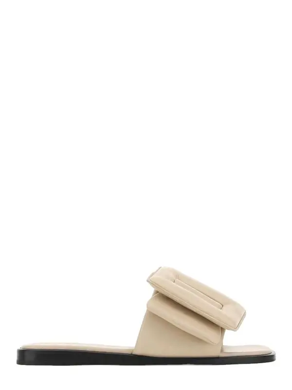 Boyy Puffy Leather Slippers - Beige O Tan