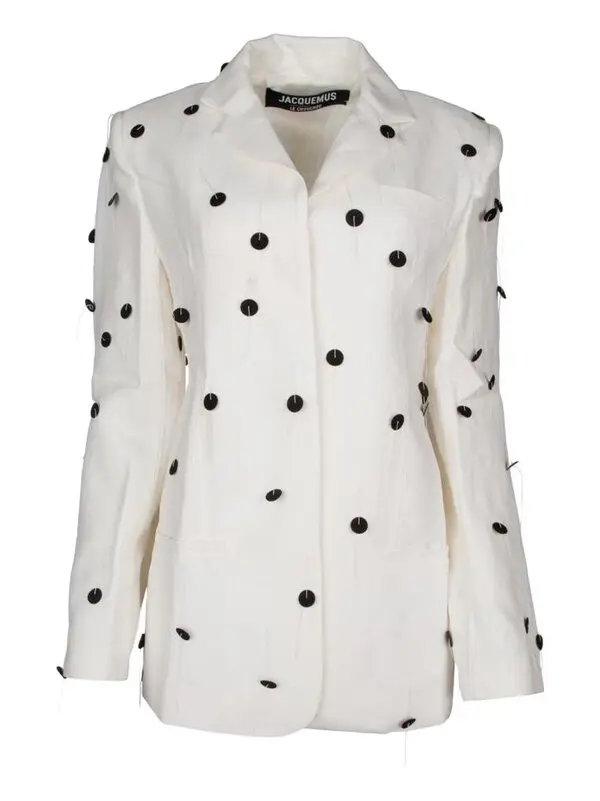 Jacquemus Jackets And Vests - Whiteblackdotsembroi