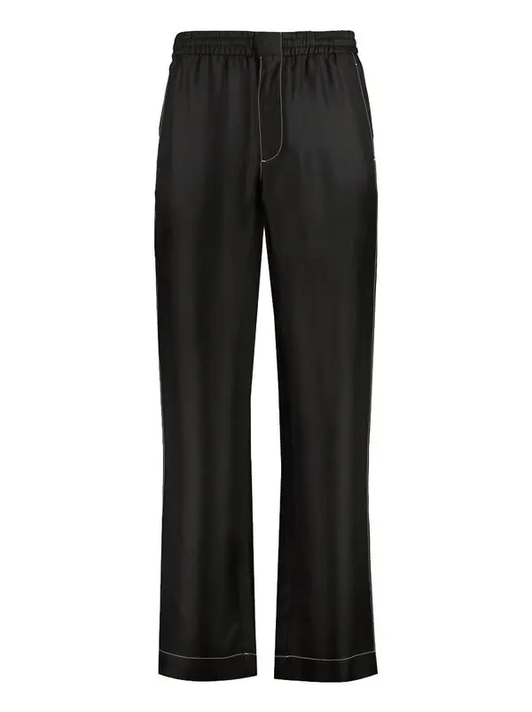 Prada Silk Trousers - Black