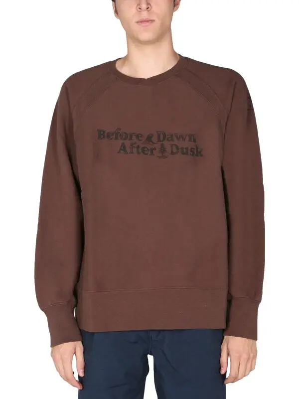 Engineered Garments Printed Crewneck Sweatshirt - Brown
