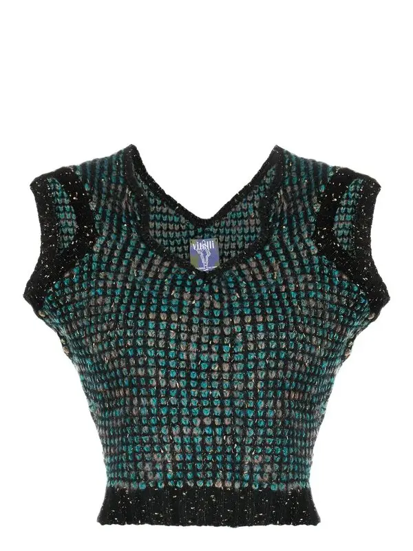 VITELLI Liberty Cropped Gilet - Grey And Azul
