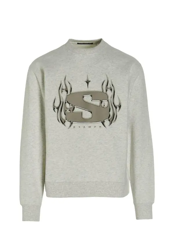 STAMPD Chrome Flame Sweatshirt - Gray
