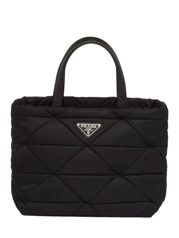 Prada Padded Re-nylon Tote Bag - Black