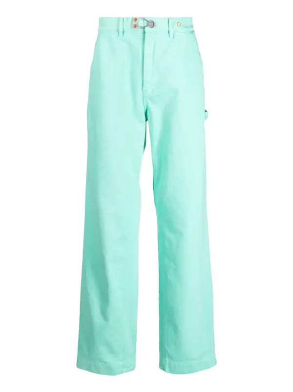 OBJECTS IV LIFE Embroidered-logo Mid-rise Jeans - Green