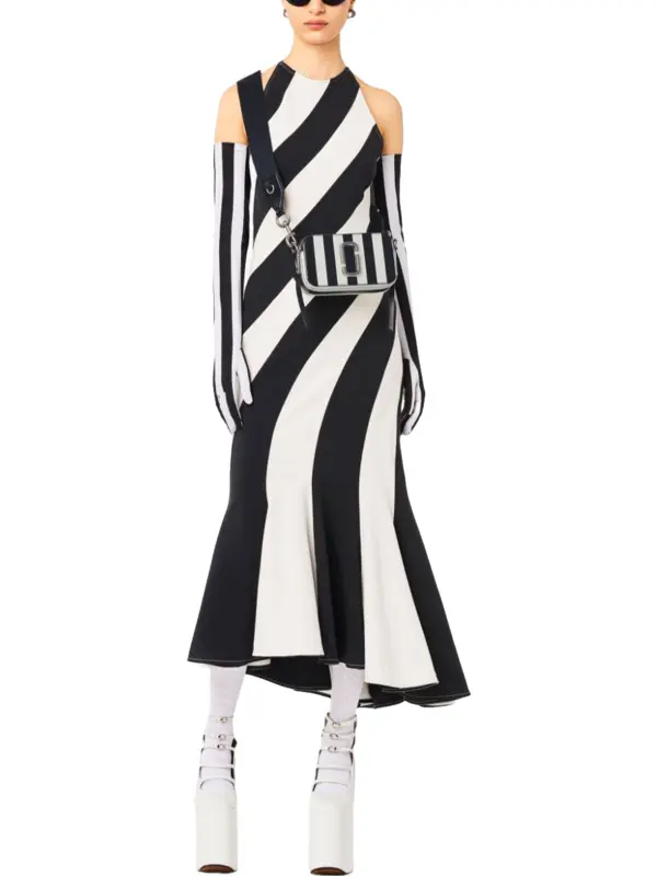 Marc Jacobs Striped Snapshot Camera Bag - Black