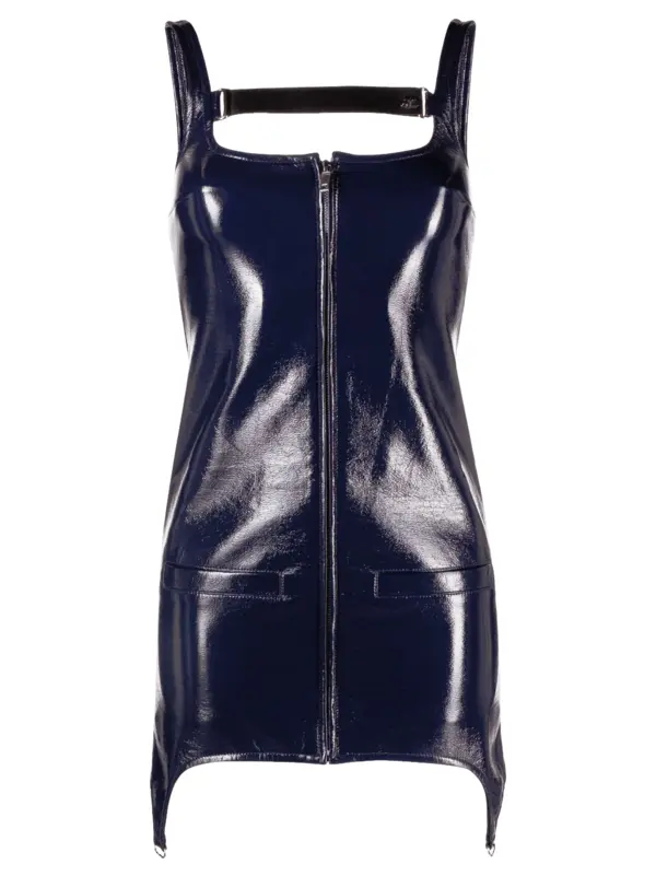 COURREGES Strap-embellished Mini Dress - Blue