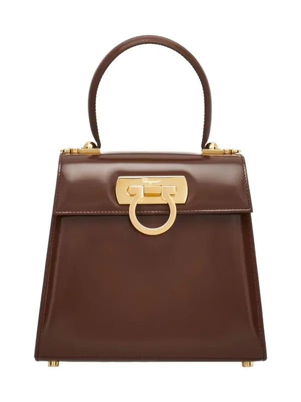 FERRAGAMO Iconic Top Handle Tote Bag - Brown
