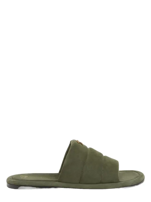 GIUSEPPE ZANOTTI Harmande Logo-plaque Slides - Green