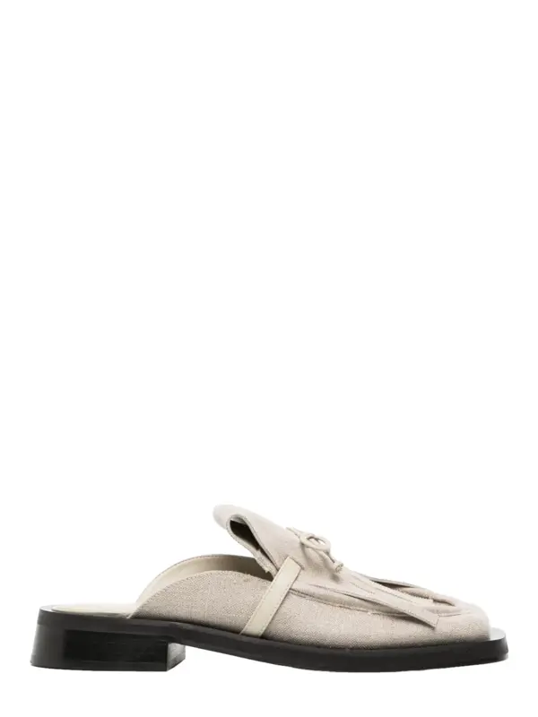 GIABORGHINI Gia/rhw Rosie Linen Mules - Neutrals