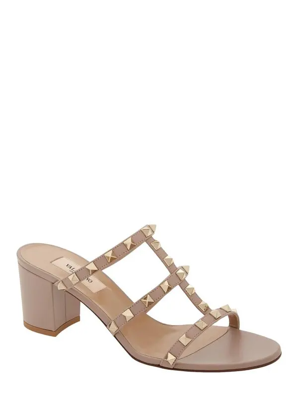 Valentino Garavani Rockstud Slide Sandal - P45 Poudre