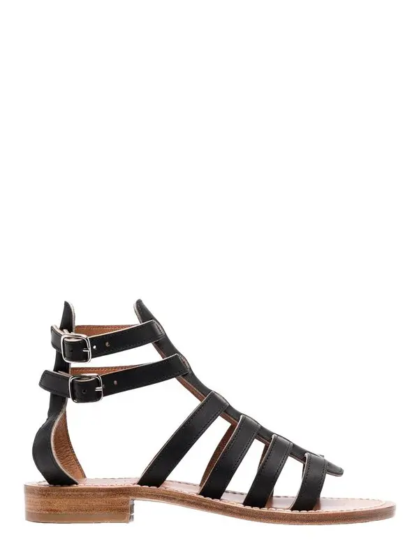 K.JACQUES Sybaris Leather Sandals - Black