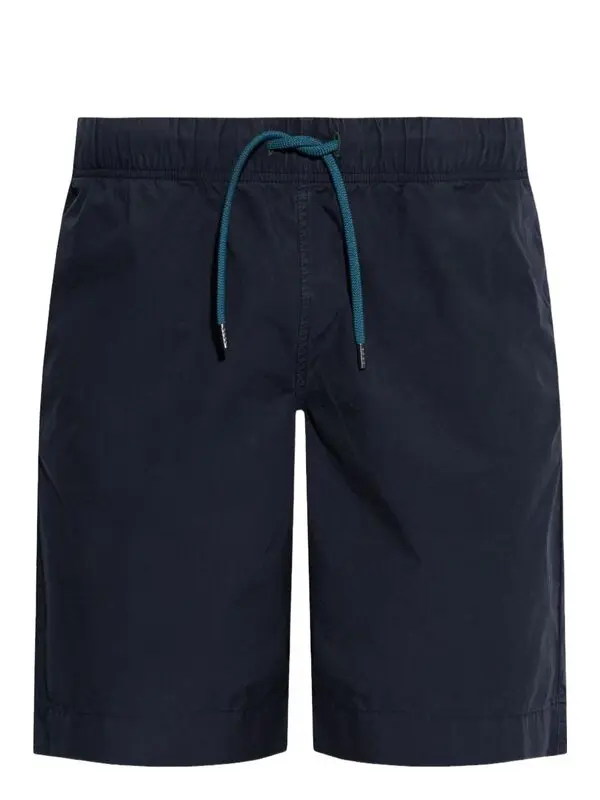 Paul Smith Logo Cotton Shorts - Blue