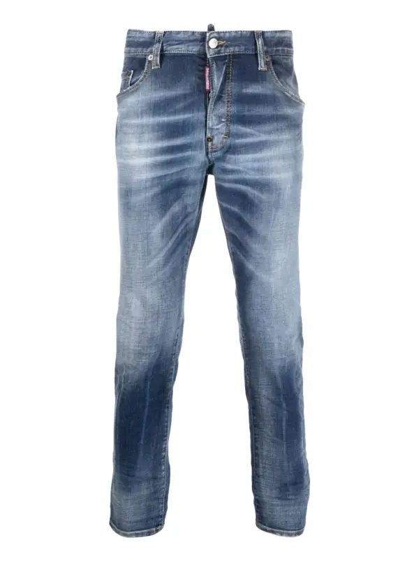 Dsquared2 Washed Slim-fit Jeans - Blue