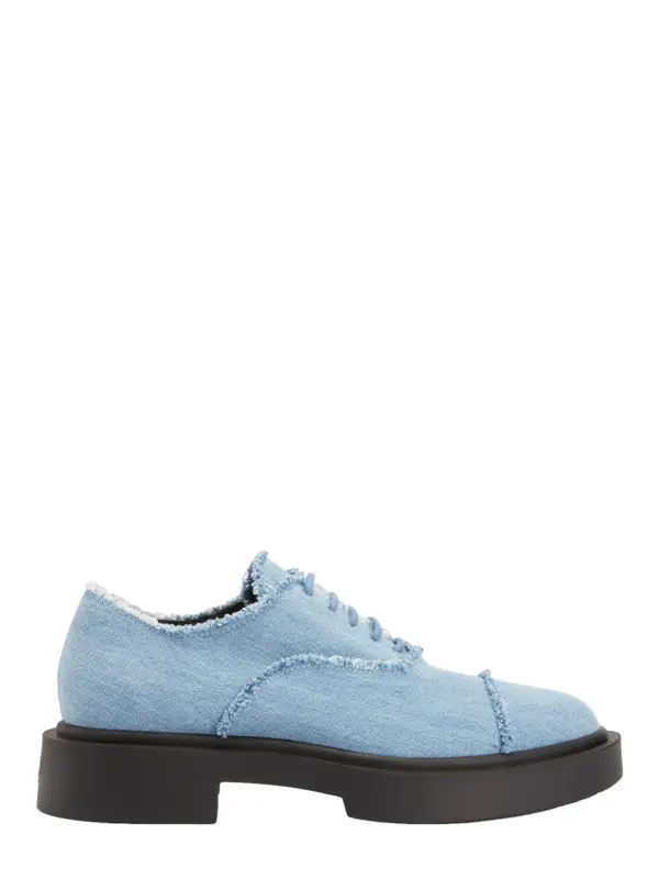 GIUSEPPE ZANOTTI Adric Denim Lace-up Shoes - Blue
