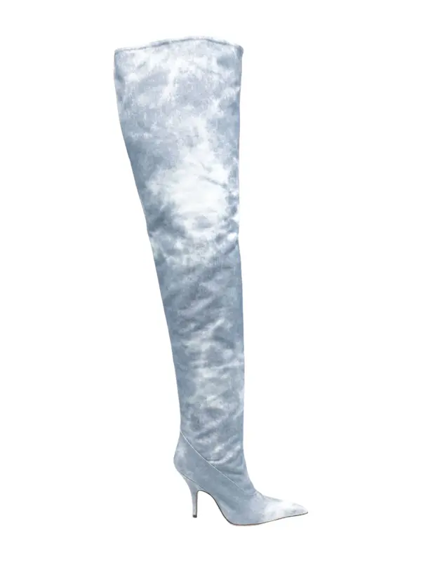 GIABORGHINI Gia 33 100mm Pointed-toe Boots - Blue