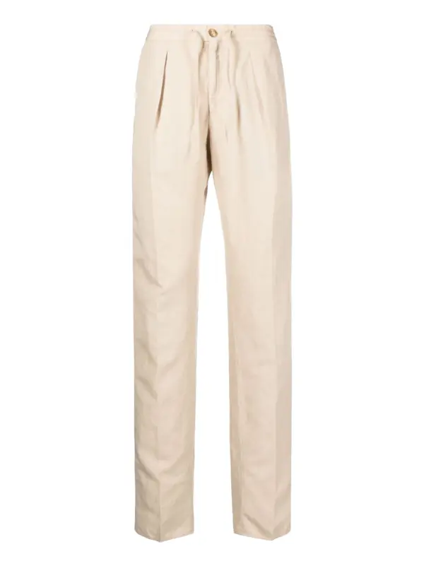 Incotex Drawstring-fastening Waist Trousers - Neutrals