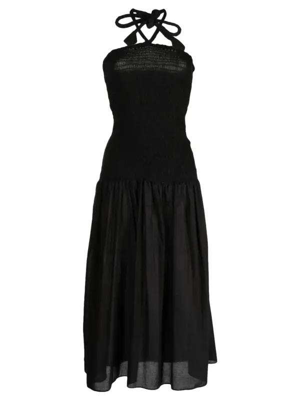 BAMBAH Shirred-panel Dress - Black