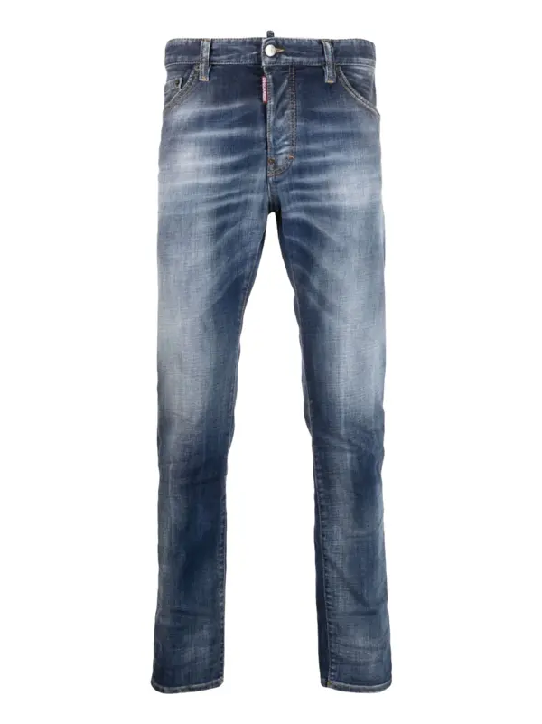 Dsquared2 Distressed Slim-leg Jeans - Blue