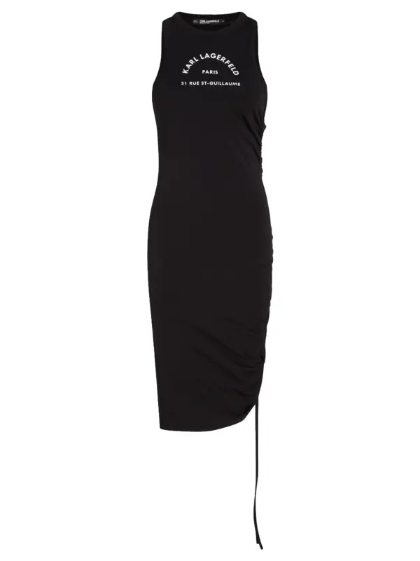Karl Lagerfeld Logo-print Sleeveless Dress - Black