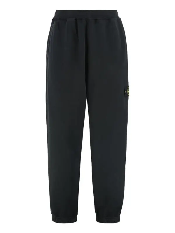 Stone Island Organic Cotton Trousers - Black