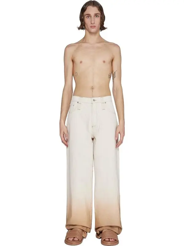 FEDERICO CINA Shaded Five-pocket Trousers - White