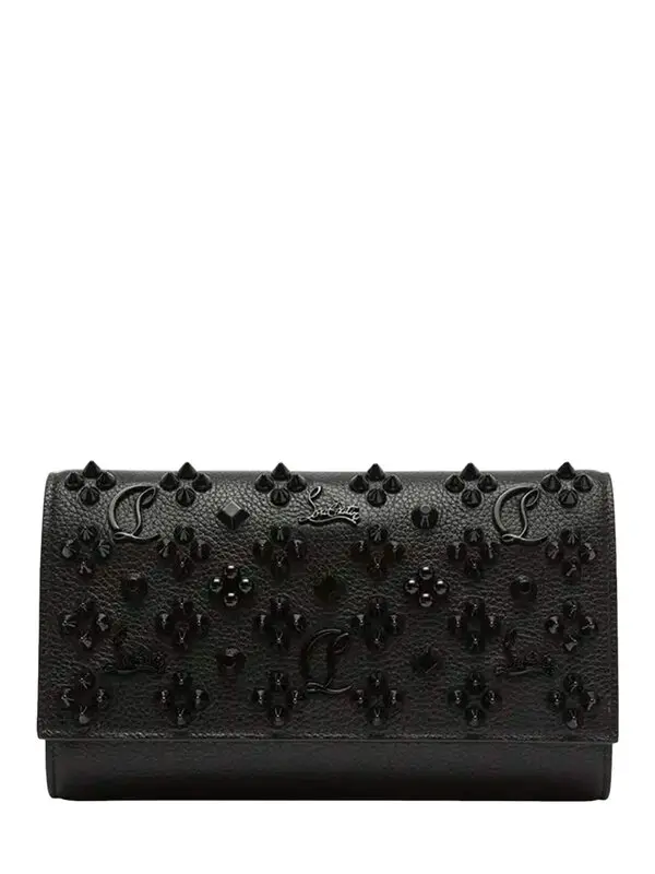 CHRISTIAN LOUBOUTIN Paloma Wallet On Chain - Black