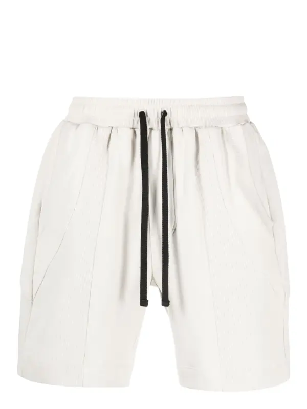 STYLAND Organic Cotton Drawstring Shorts - Grey