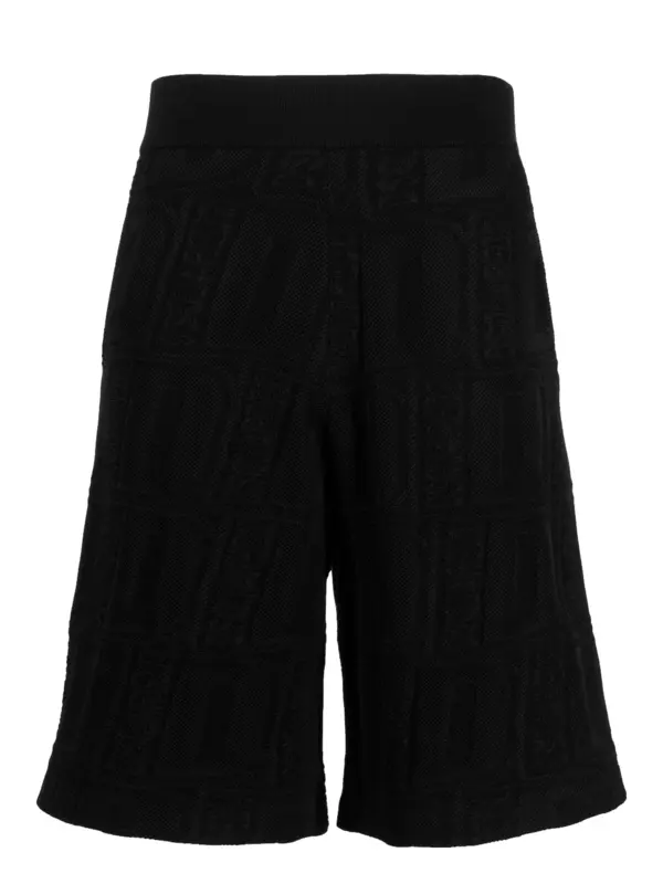Dsquared2 Logo-print Waffle-knit Shorts - Black