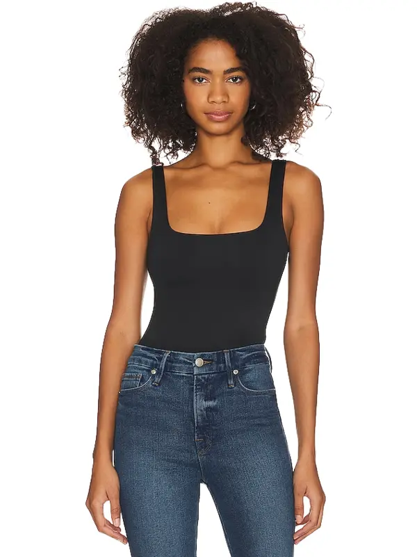 Good American Scuba Modern Tank Bodysuit - Black001