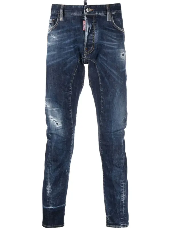 Dsquared2 Distressed Skinny Jeans - Blue
