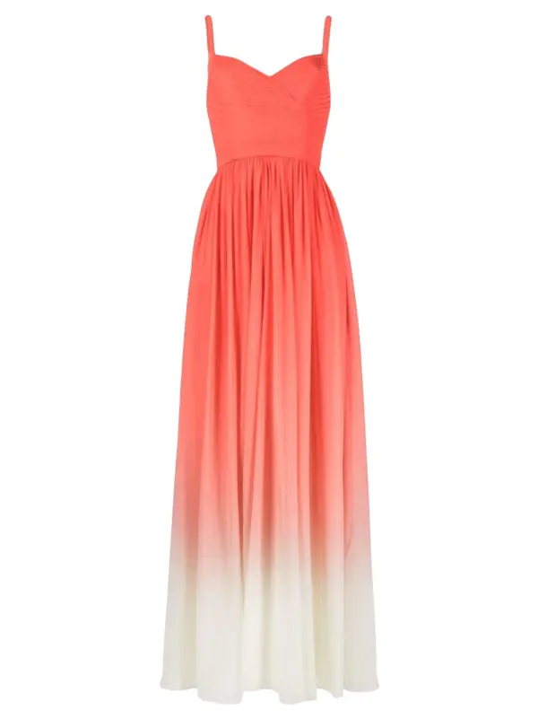 Elie Saab Gradient Silk Gown - Red