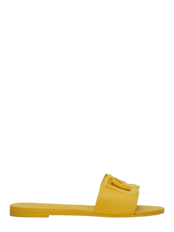 Dolce & Gabbana Dg-logo Slides - Yellow