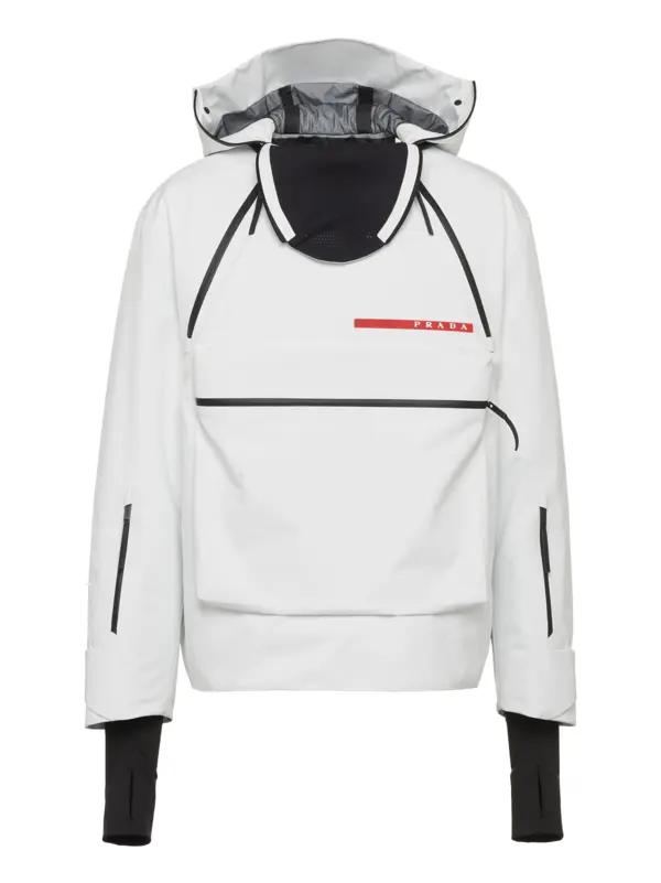 Prada Technical Fabric Snowboard Jacket - Chalk White