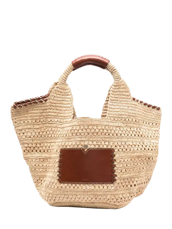 Ba&sh Ara Raffia Tote Bag - Neutrals
